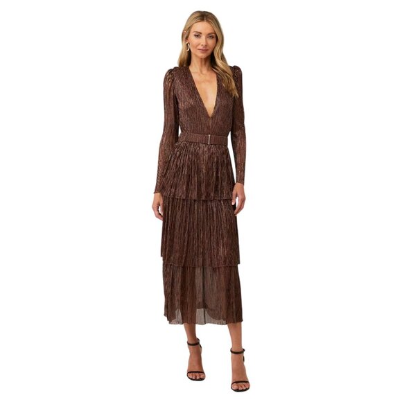Sabina Musayev | Dresses | Sabina Musayev Carry Dress In Bronze Medium ...